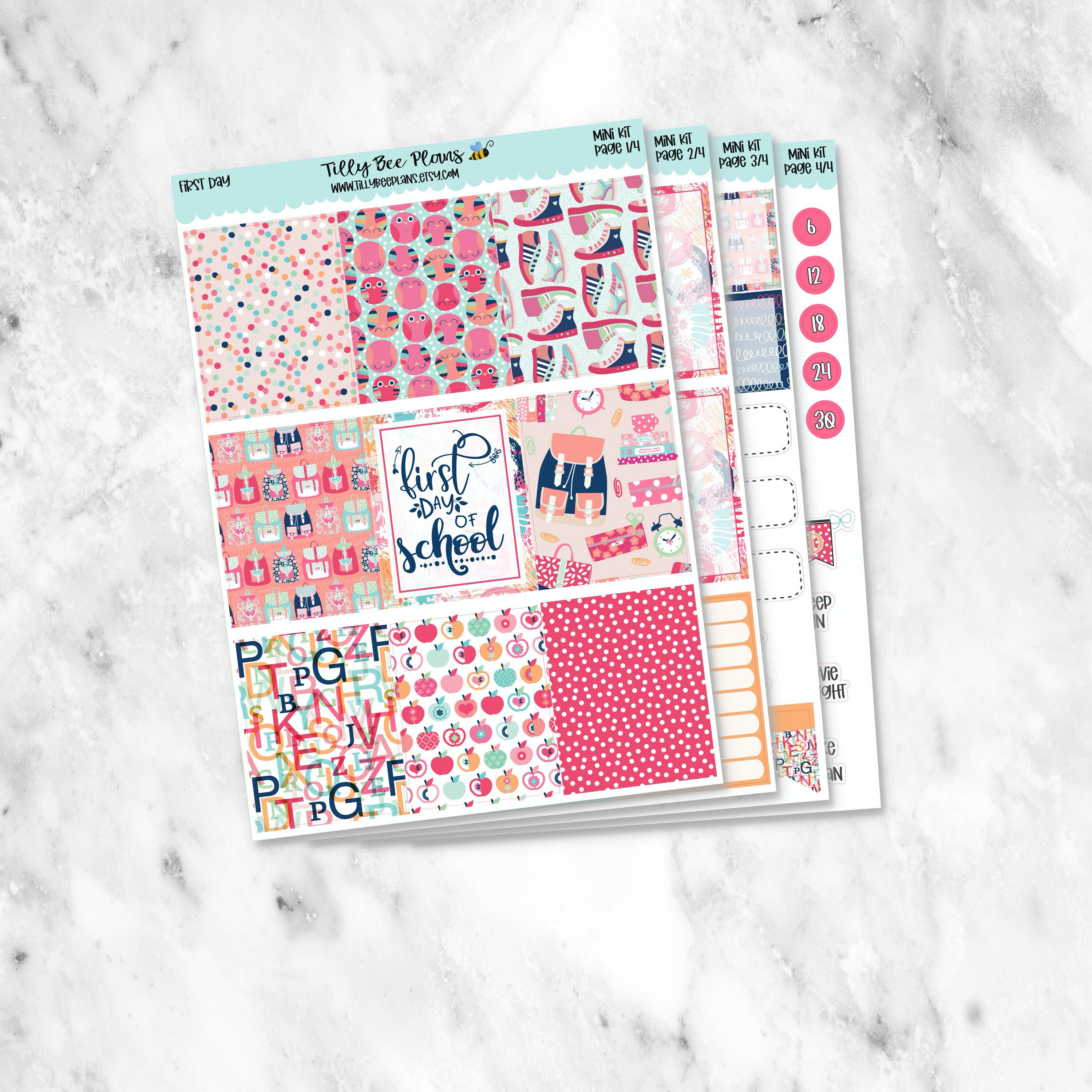 Paper & Party Supplies Stickers, Labels & Tags Paper First Day Vertical ...