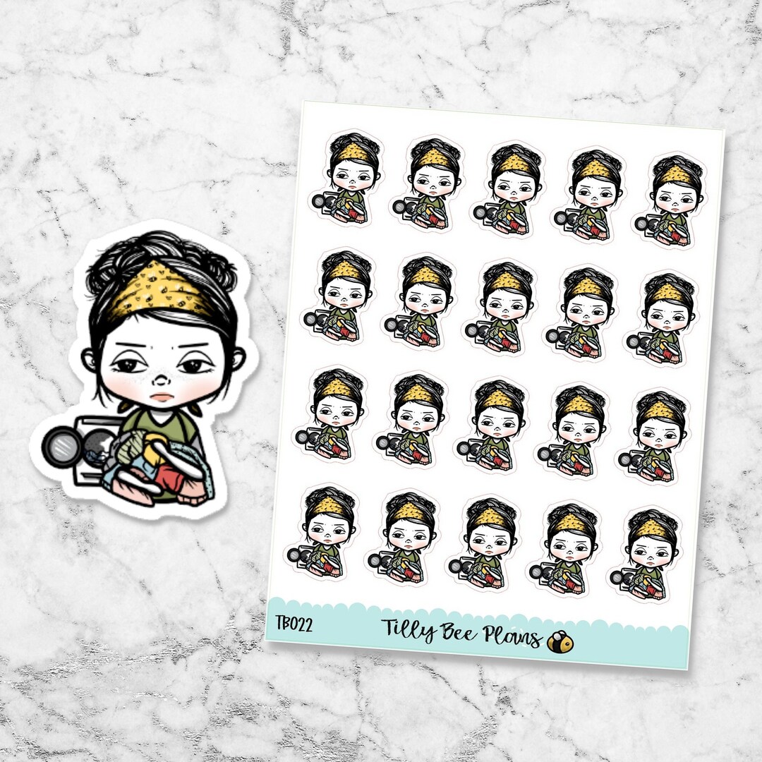 Tilly Hand Drawn Character Planner Sticker Laundry Laundry Day Wash Day ...