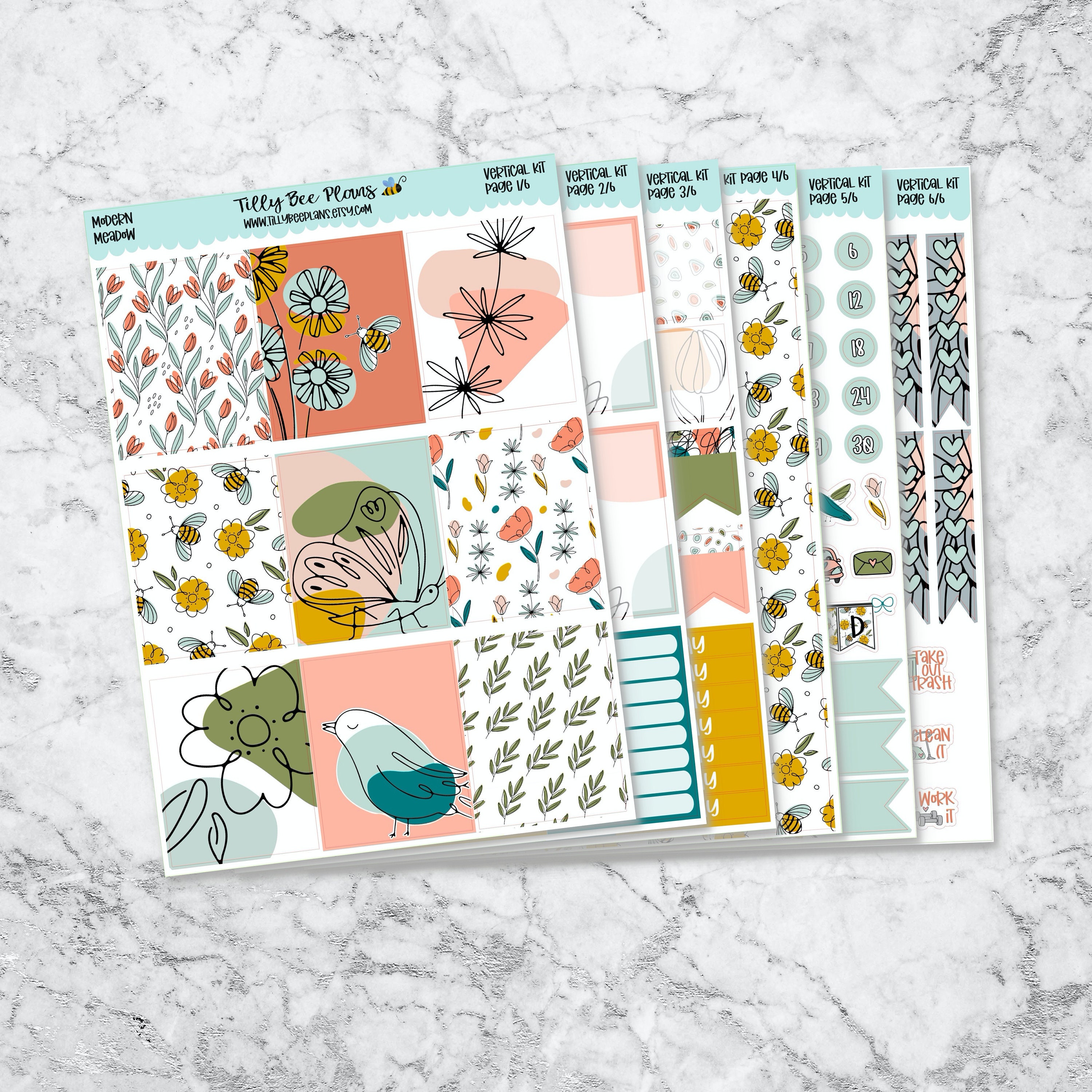Stickers, Labels & Tags Paper Horizontal Weekly Planner Sticker Kit ...