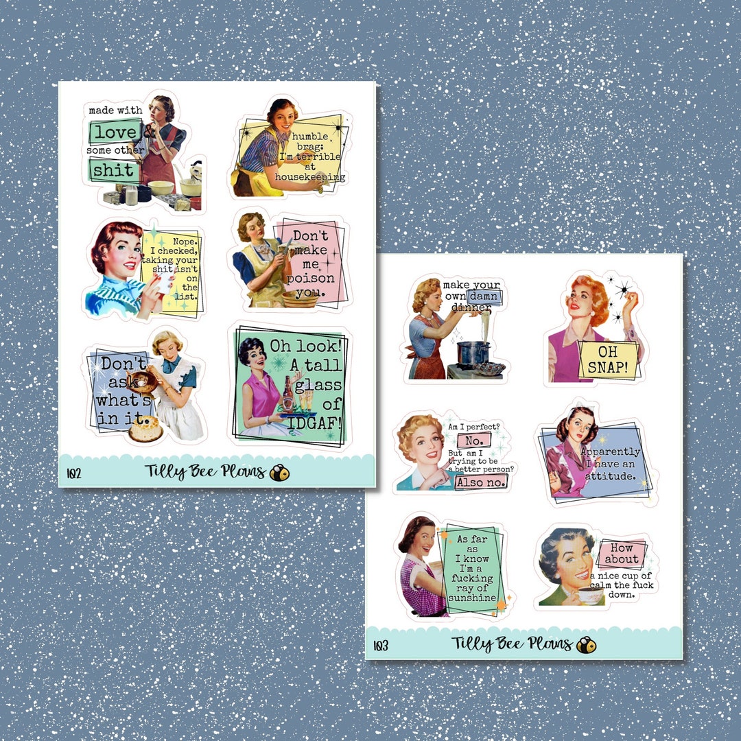 Retro & Rude Snarky Sheets - 102+ - Etsy