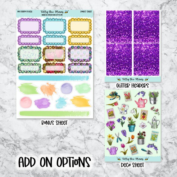 Paper & Party Supplies Horizontal Weekly Planner Sticker Kit Happy ...