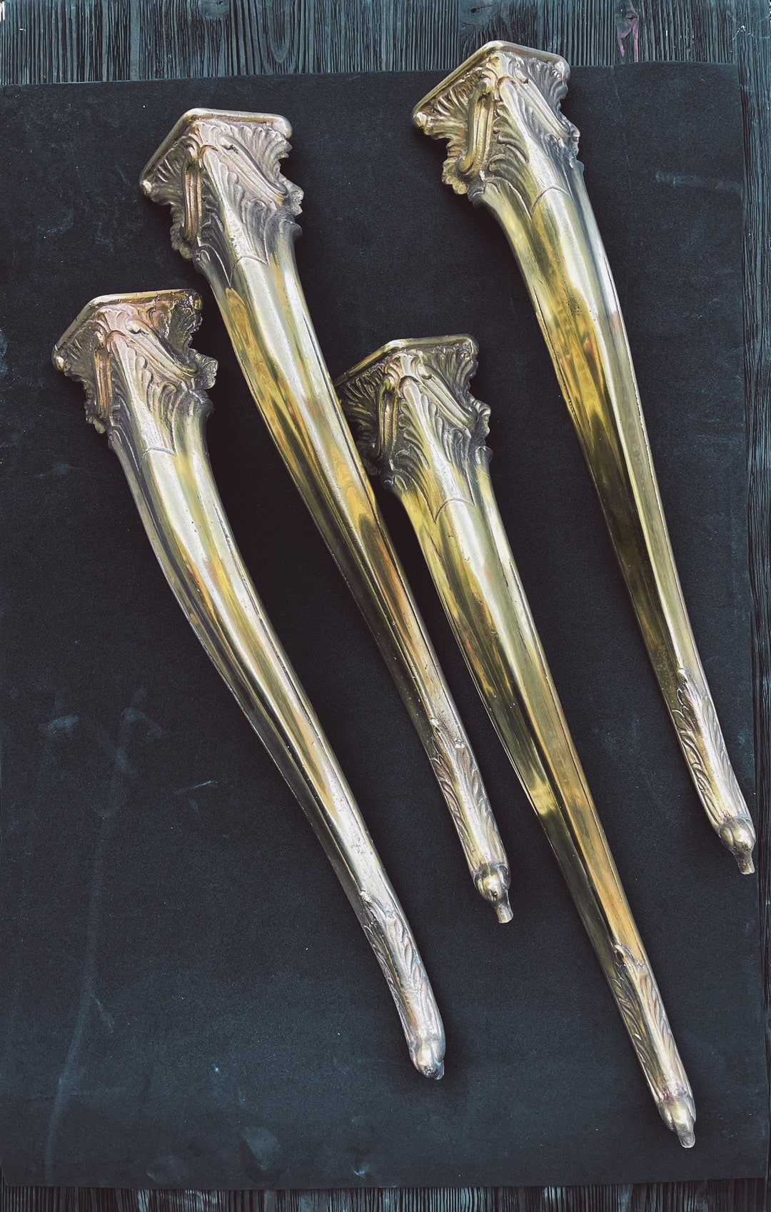 Baroque Style Brass Table Legs 1600 | Golden Decorative Legs for ...
