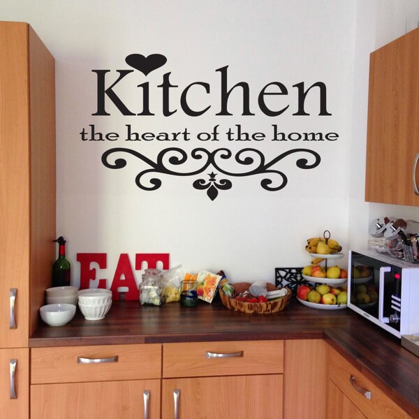 Kitchen is the Heart of the Home Wall Decal - Etsy
