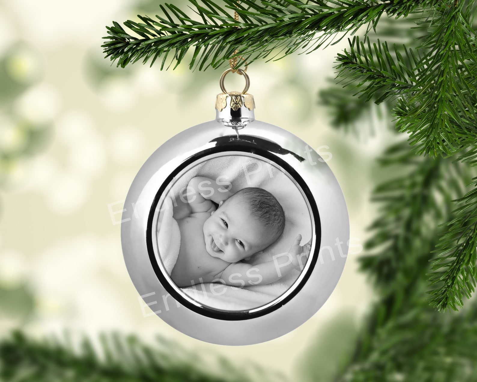 Photo Christmas Bauble 6 Colours to Choose From - Etsy