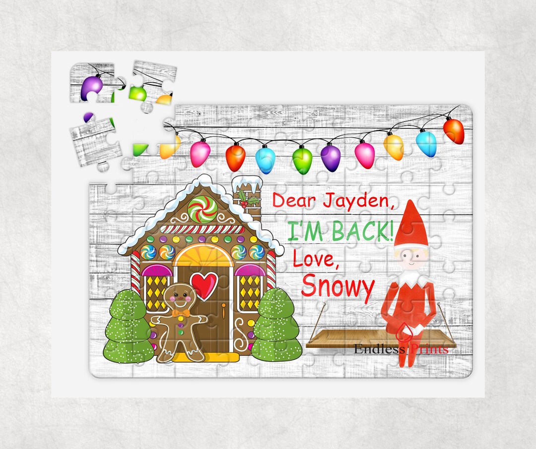 Personalised Elf Announcement Puzzle Jigsaw, Elf Arrival, Christmas Elf ...