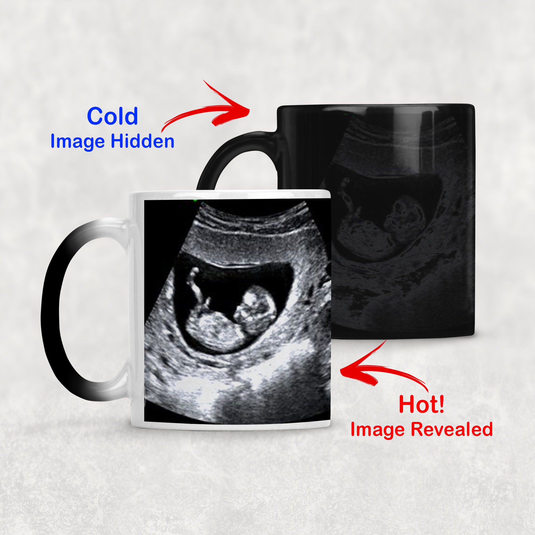 Magic Mug in Black. Color Changing Mug With Heat Activation. | Etsy