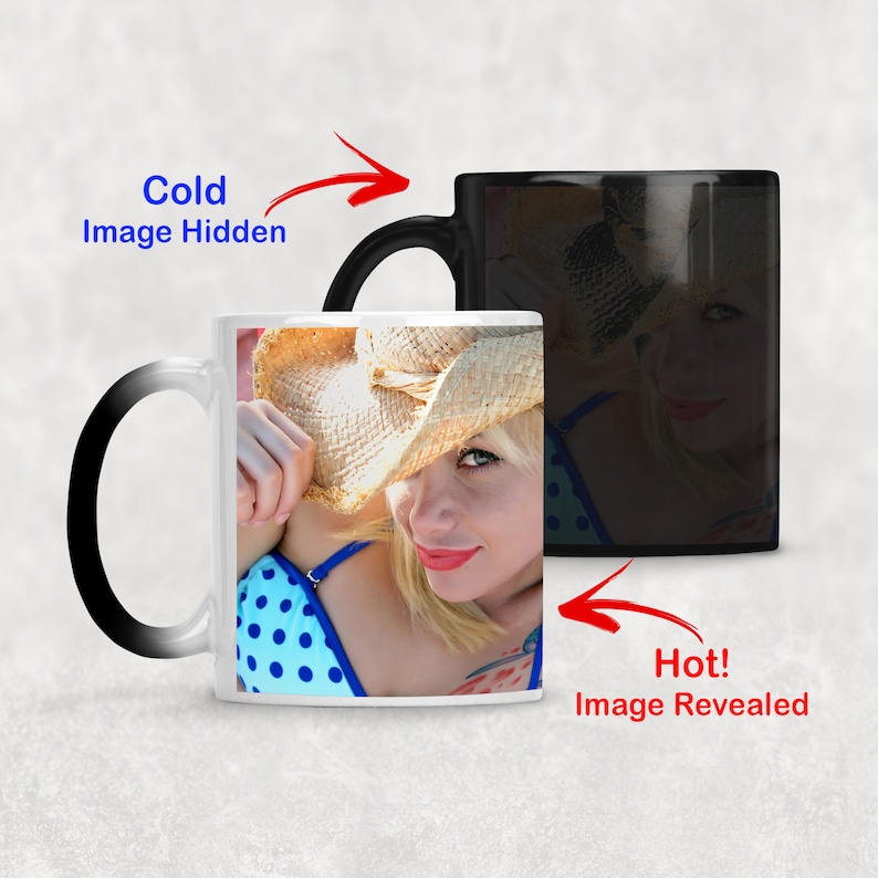 Magic Mug in Black. Color Changing Mug With Heat Activation. | Etsy