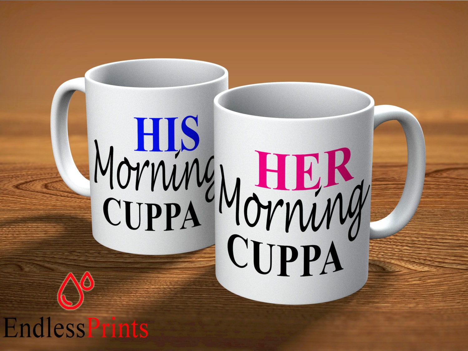 His and Her Mugs / Couples Mug Set / His & Her Cuppa Mug Set - Etsy UK