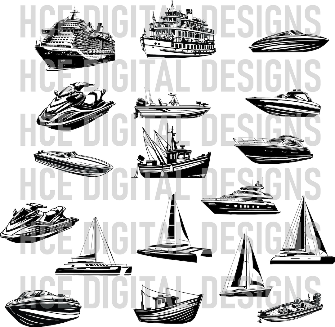 Boat Svg, Boat Jpeg, Boat Png, Sailboat, Speedboat, Crusiers, Cruise ...