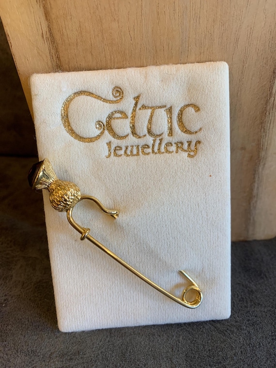 Traditional Irish kilt clip made in Ireland - Gem