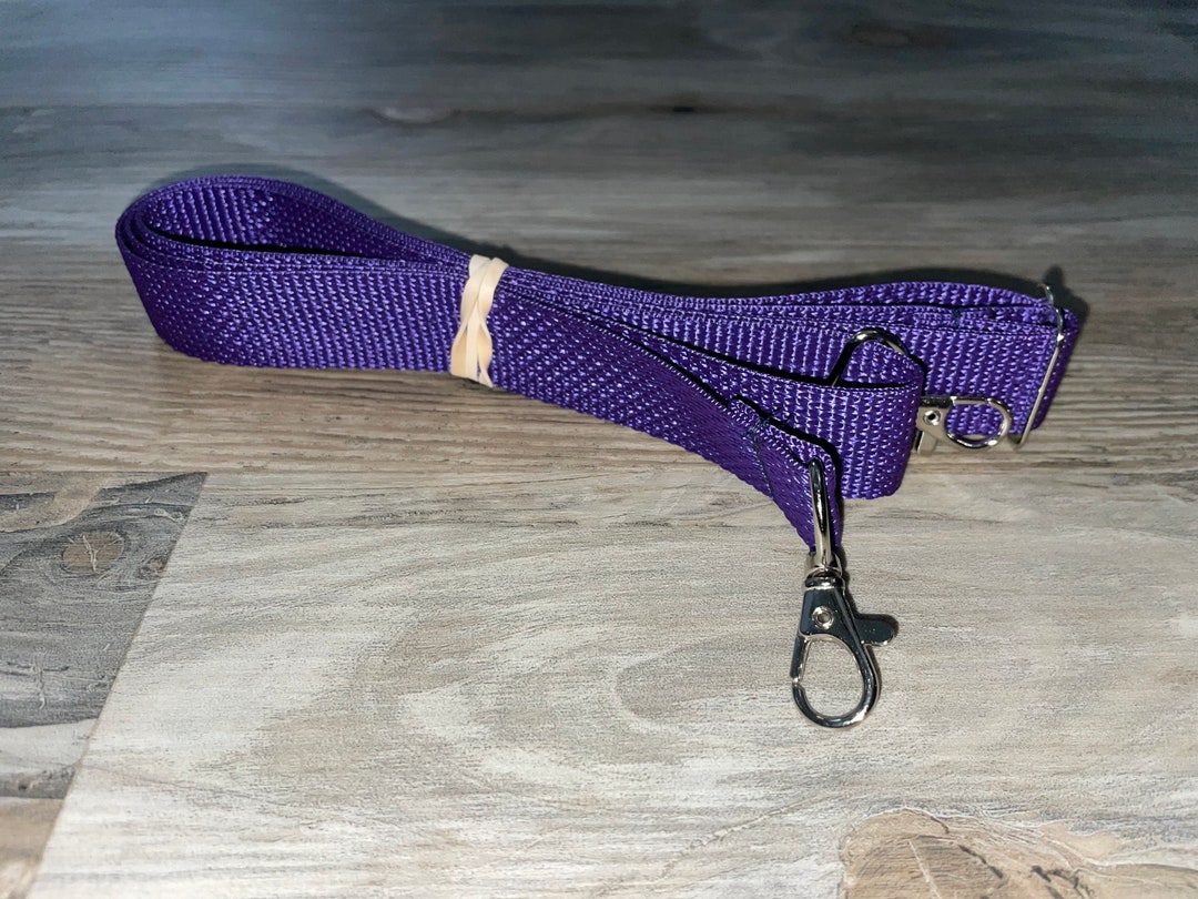 New Handmade One Inch Wide Dark Purple Replacement Purse Bag Adjustable ...