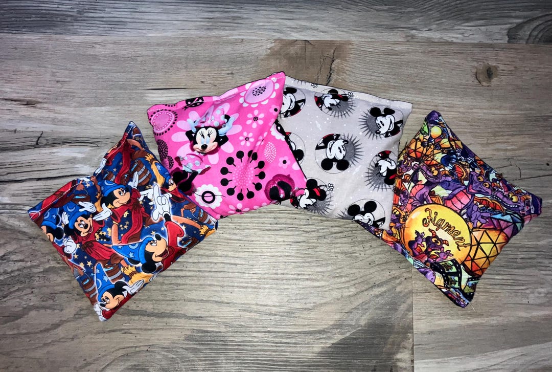 New Handmade Classic Disney Characters Cornhole Game Bags Set of 4 ...