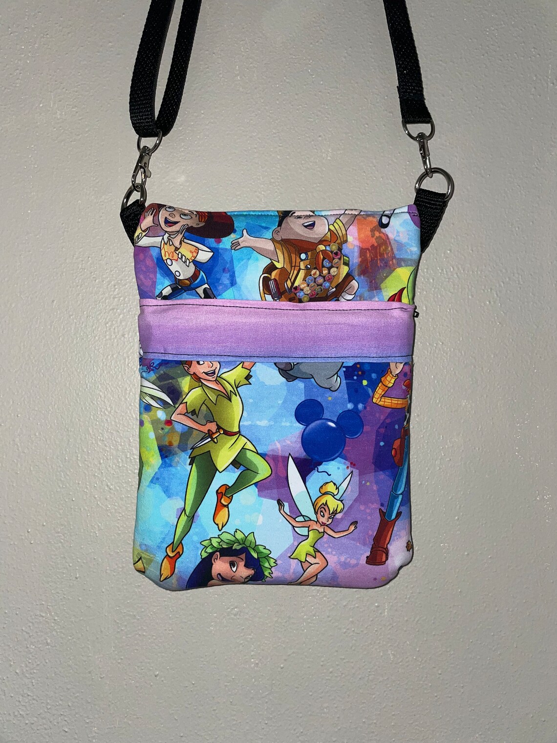 New Handmade Disney Classic Characters Two Zip Crossbody Purse - Etsy