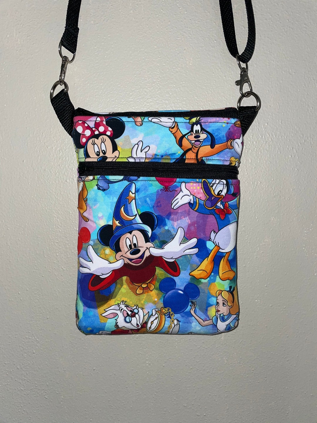 New Handmade Disney Classic Characters Two Zip Crossbody Purse - Etsy