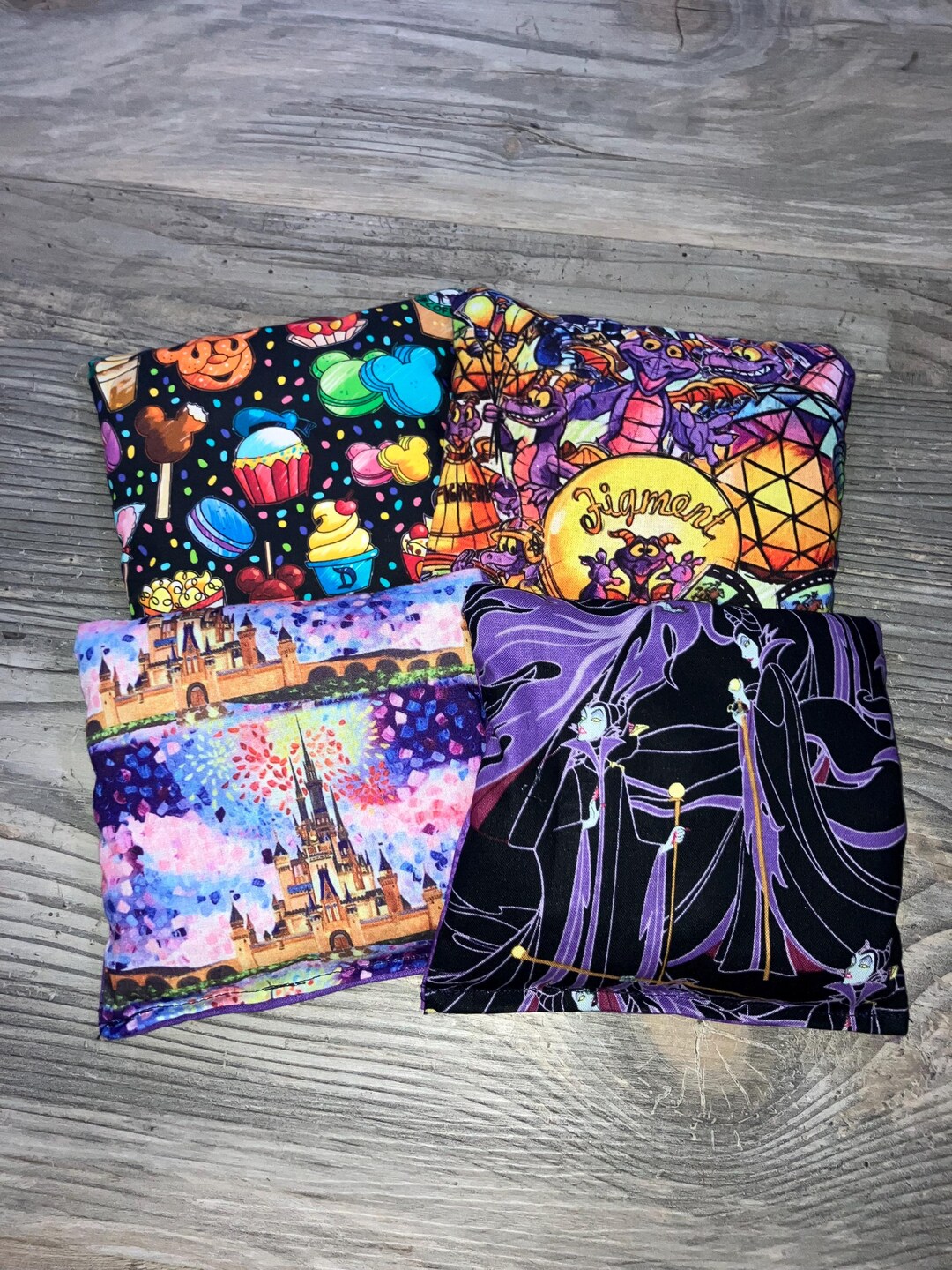 New Handmade Classic Disney Characters Cornhole Game Bags Set of 4 ...