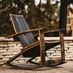 Rocking Chair Made From Whiskey Barrels Rocker is a Handmade Chair ...