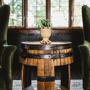 Bitter Bay Side Table Handcrafted Barrel Furniture Whiskey Barrel ...