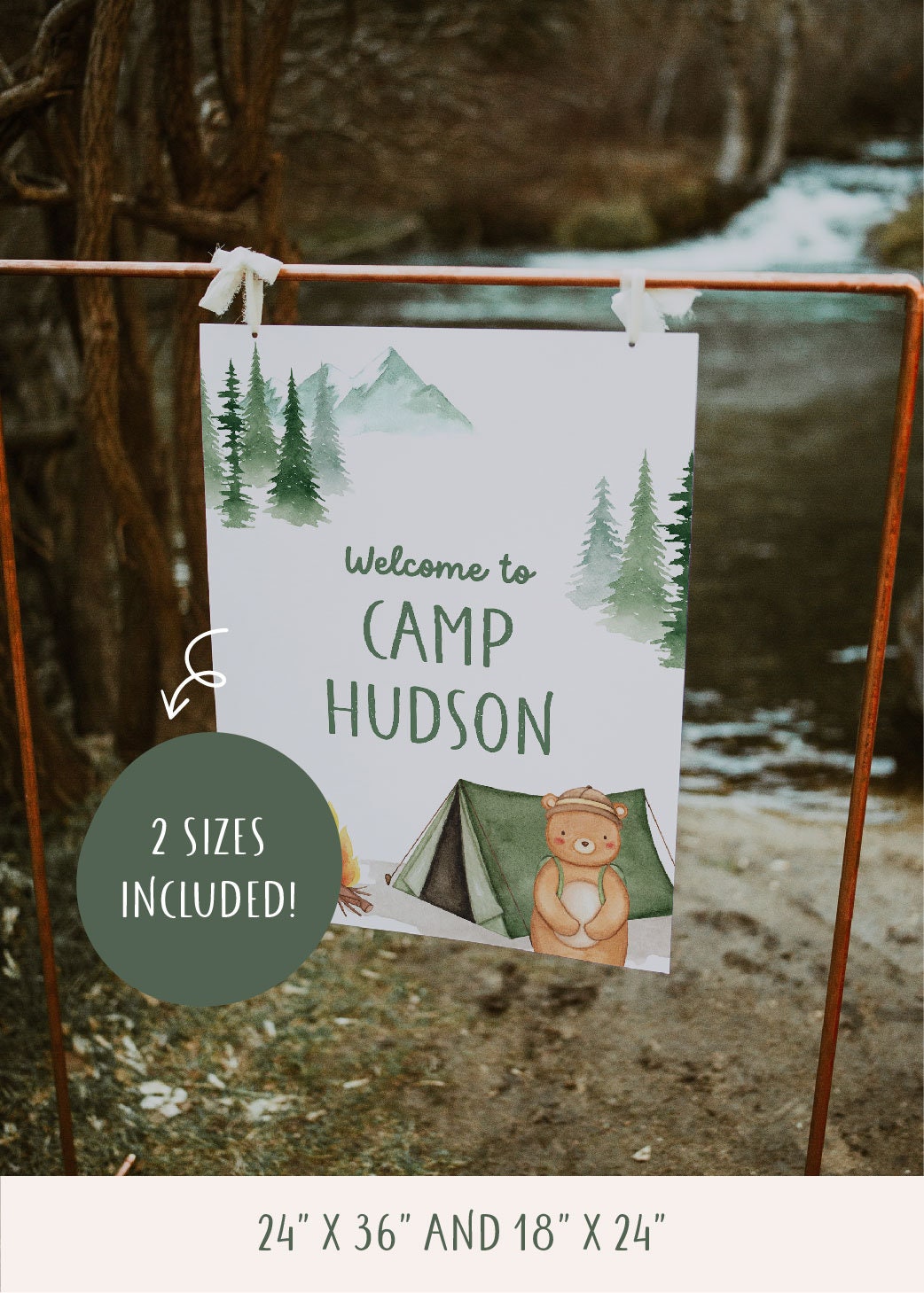 One Happy Camper Welcome Sign 1st Birthday Decor for Camping - Etsy