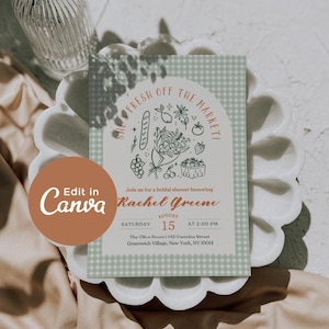 Fresh off the Market Invitation, Instant Download Template for ...
