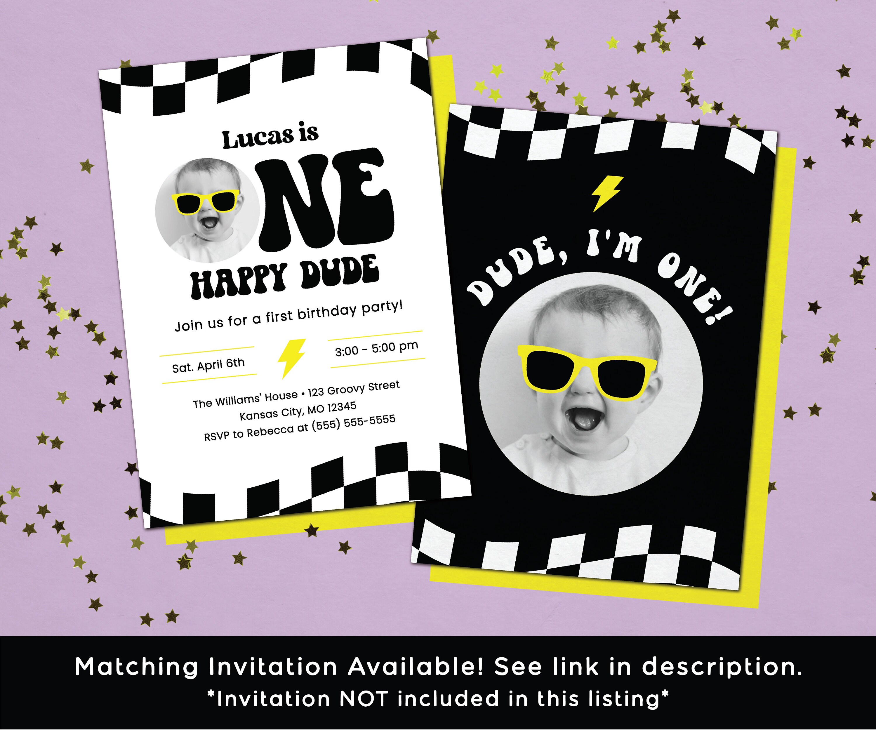 One Happy Dude Birthday Decorations, Printable First Birthday Photo ...