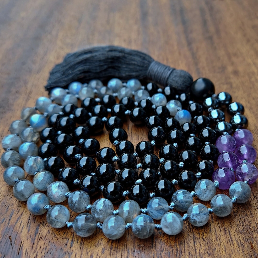 Empath Protection Necklace Shungite Tourmaline Necklace Labradorite ...