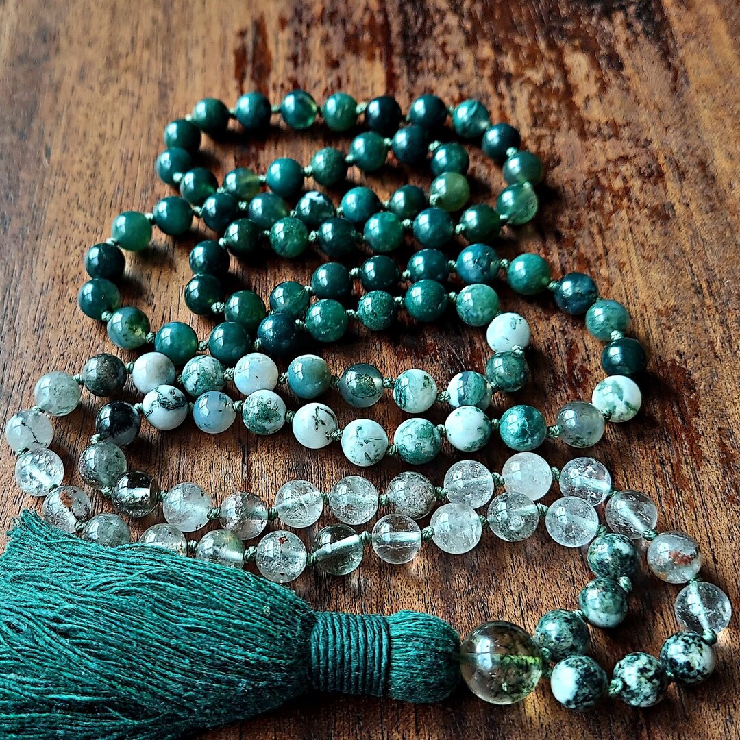 Preseli Bluestone & Phantom Quartz Beaded Necklace Gift for Healing ...