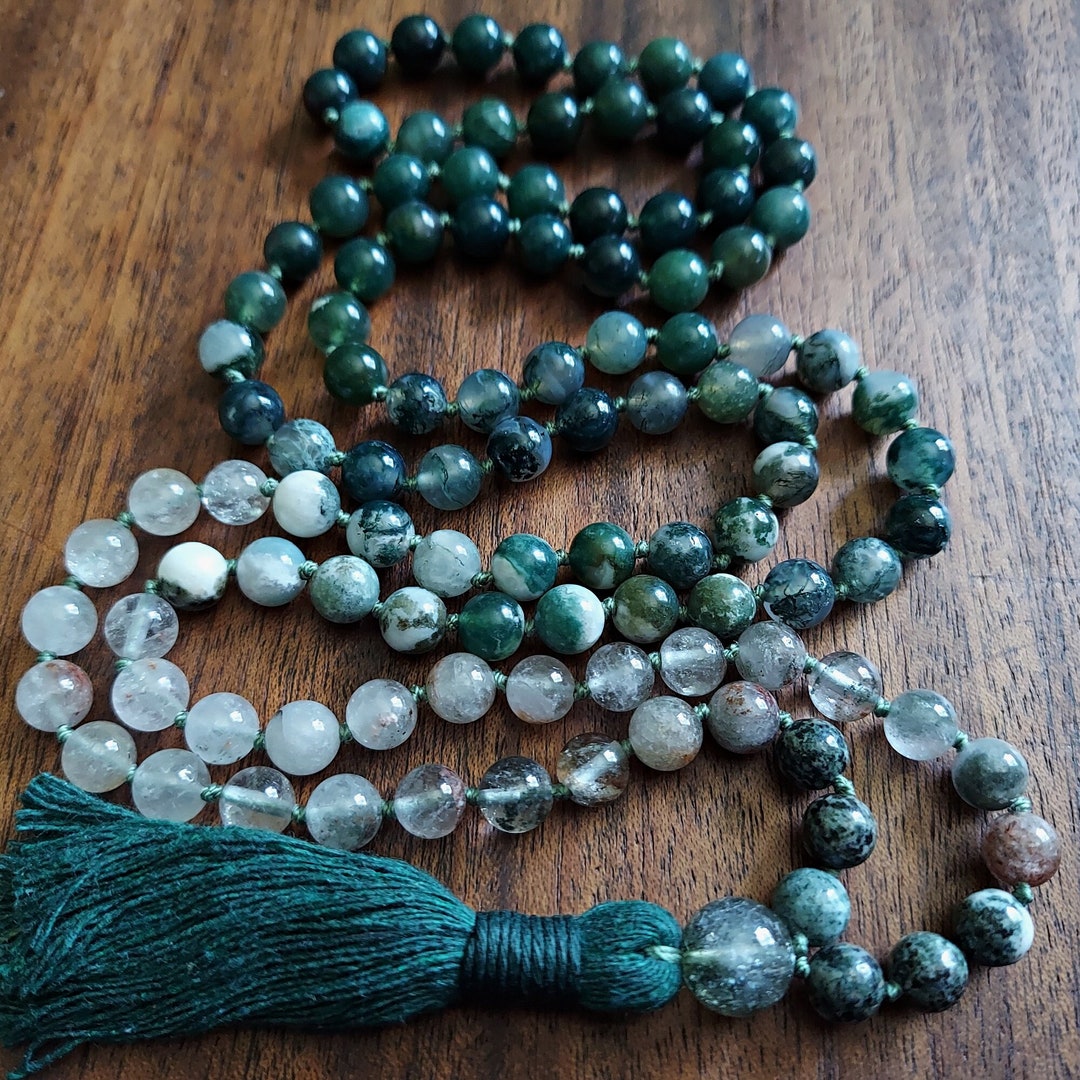 Preseli Bluestone & Phantom Quartz Beaded Necklace Gift for Healing ...