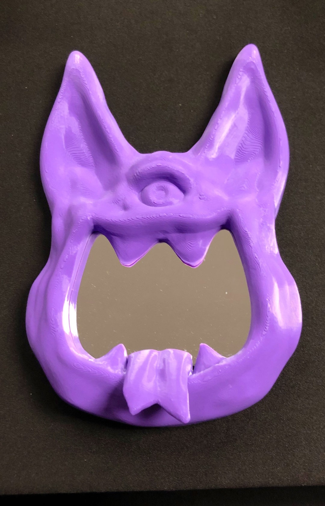 Monster Face Wall Mirror Locker Small 3D Printed Hanging Home Decor ...