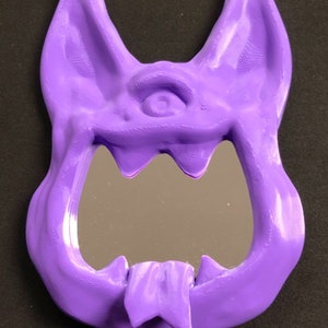 Monster Face Wall Mirror Locker Small 3D Printed Hanging Home Decor ...