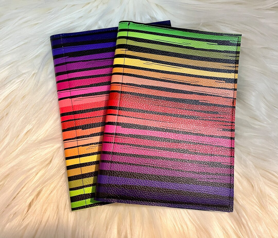 Rainbow Stripes Custom Notepad Cover - Etsy