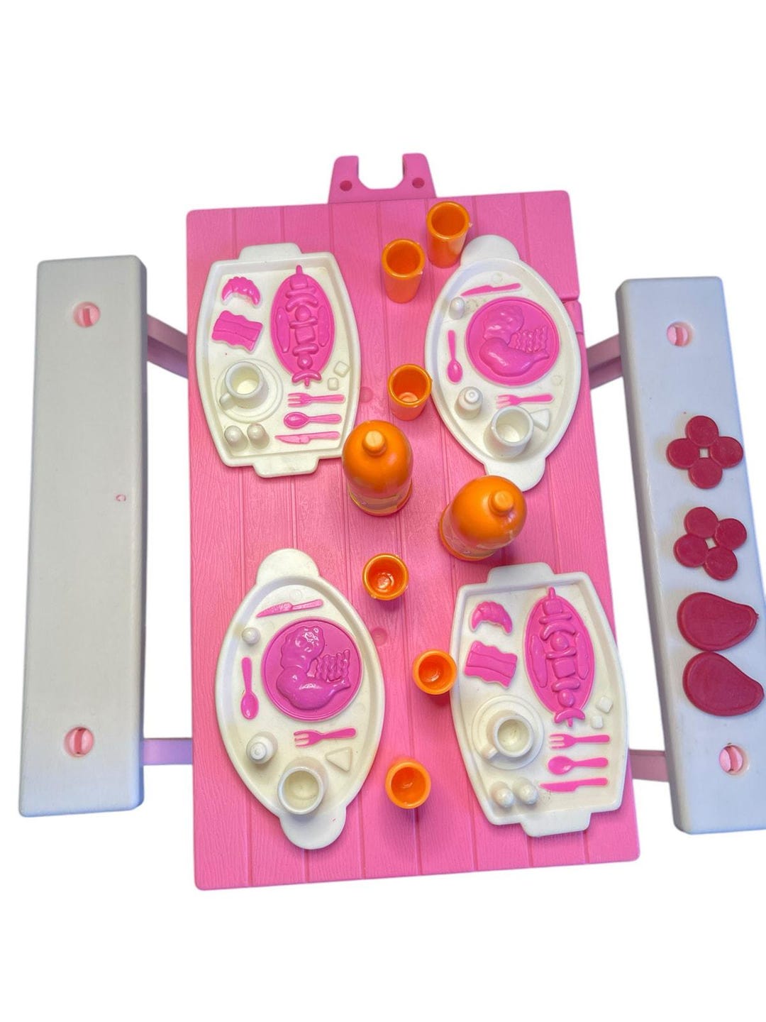 1991 Arco Mattel Barbie Doll Backyard Cookout Storage Picnic Table and ...