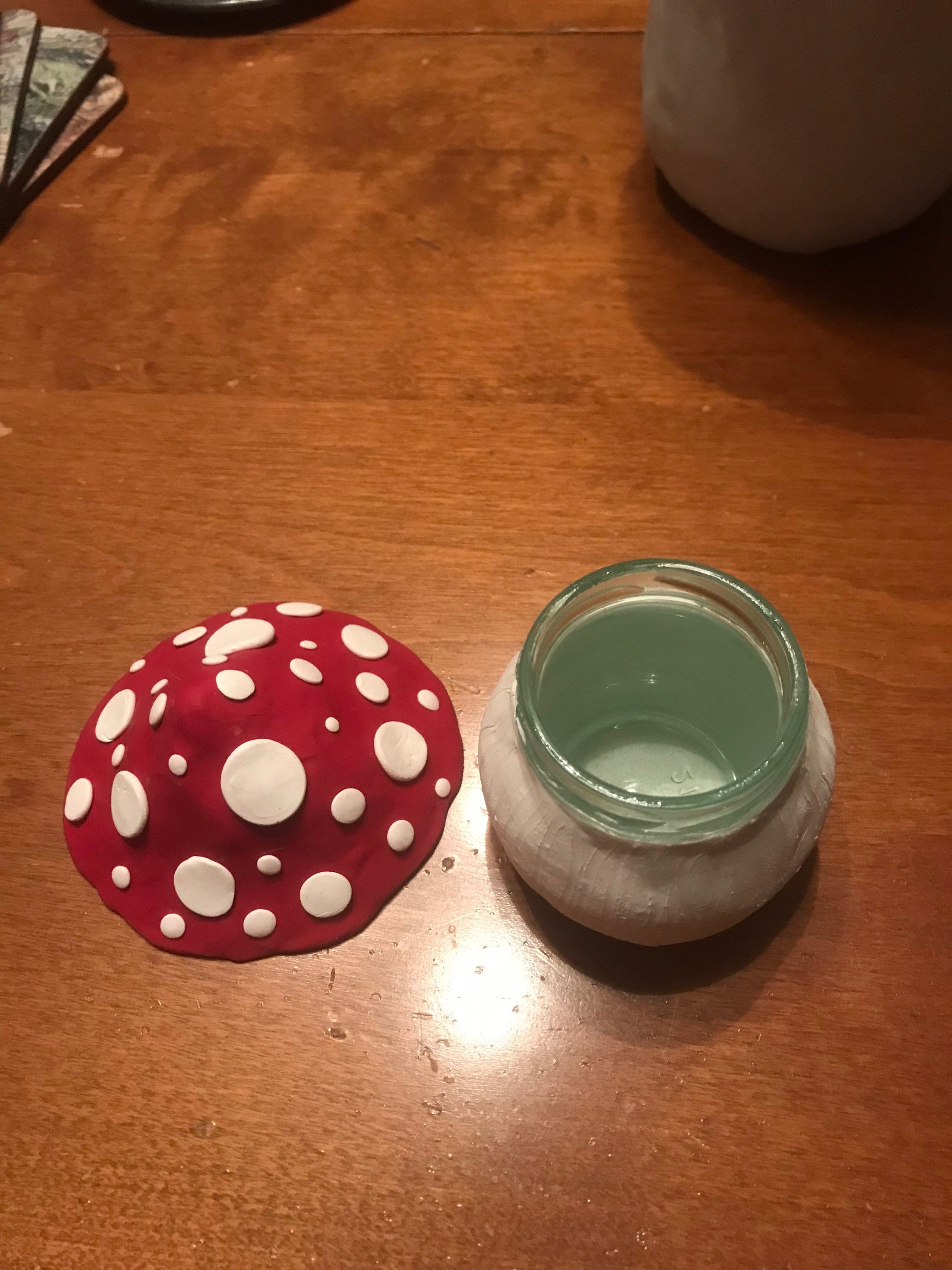 Red Mushroom Jar for Storage - Etsy