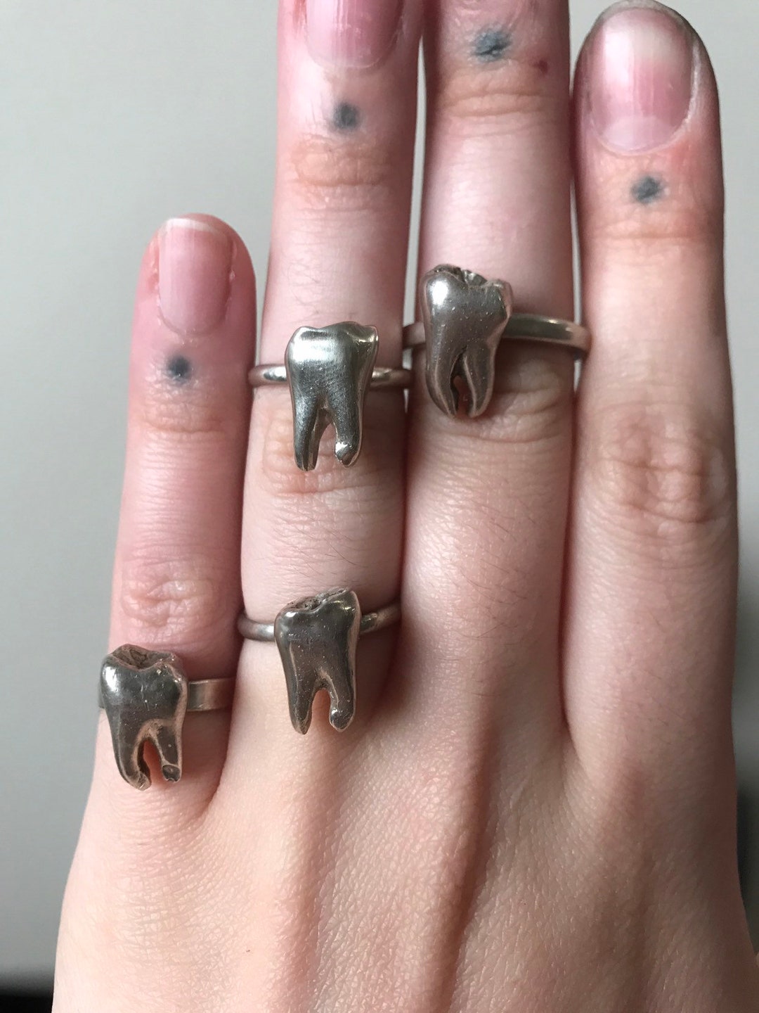 Silver Tooth Ring - Etsy