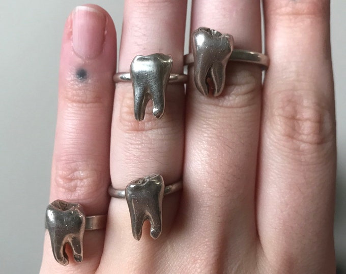 Silver Tooth Ring - Etsy