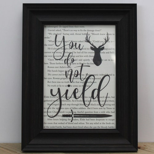 TOG You Do Not Yield Book Page Art Print/ Wall Art/ Unique | Etsy