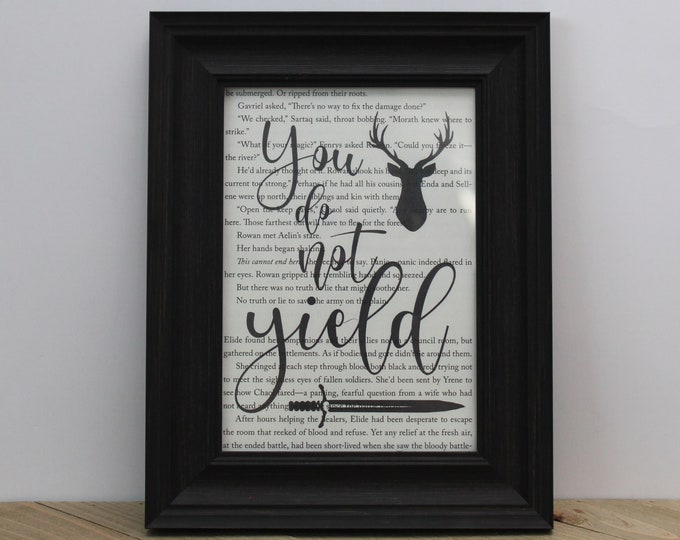 TOG You Do Not Yield Book Page Art Print/ Wall Art/ Unique Gifts for ...