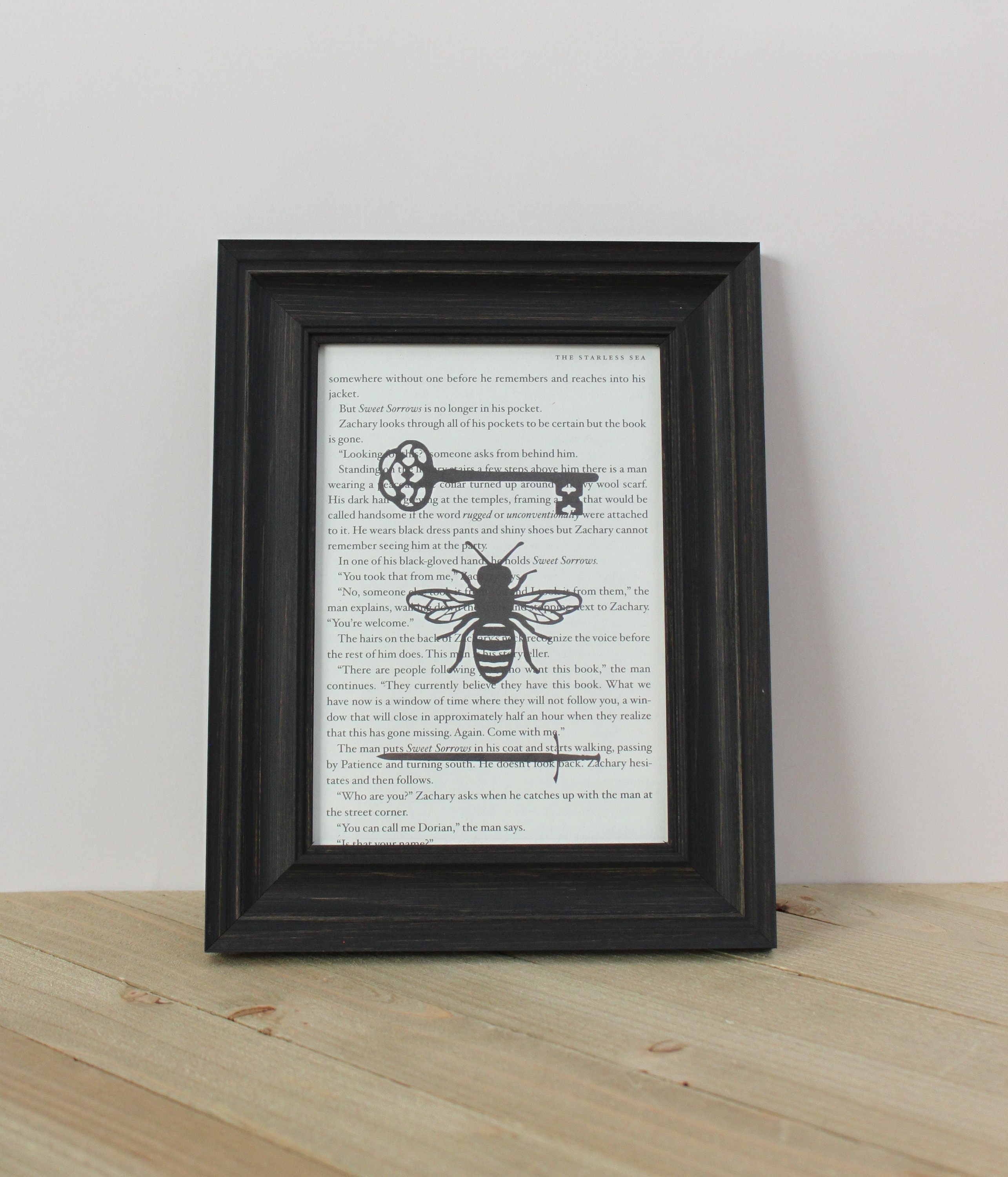 Starless Sea: Key Bee and Sword Book Page Quote Art Print/ | Etsy