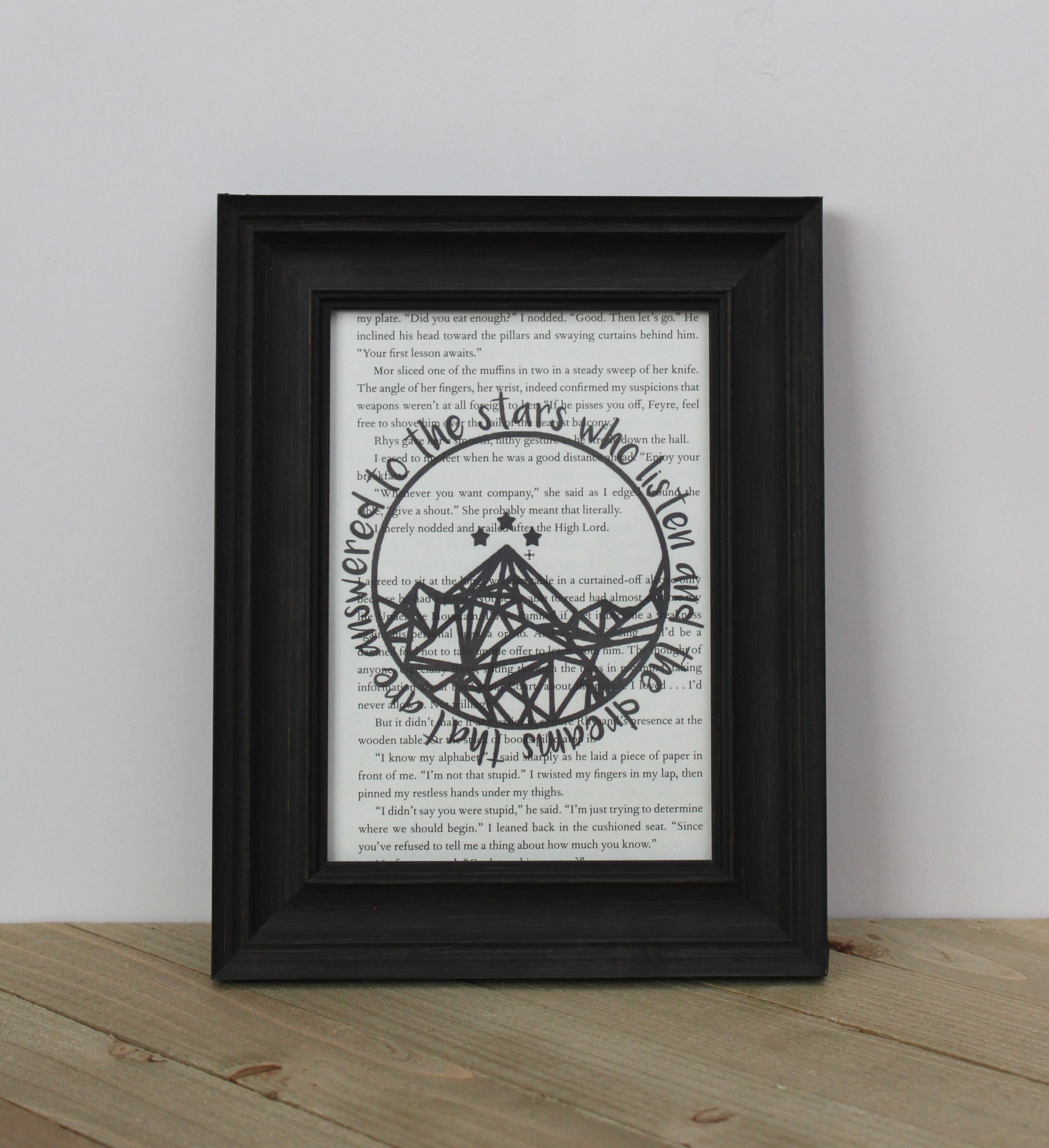 ACOTAR/ACOMAF/ACOWAR to the Stars Who Listen Book Page Art Print/ Wall ...