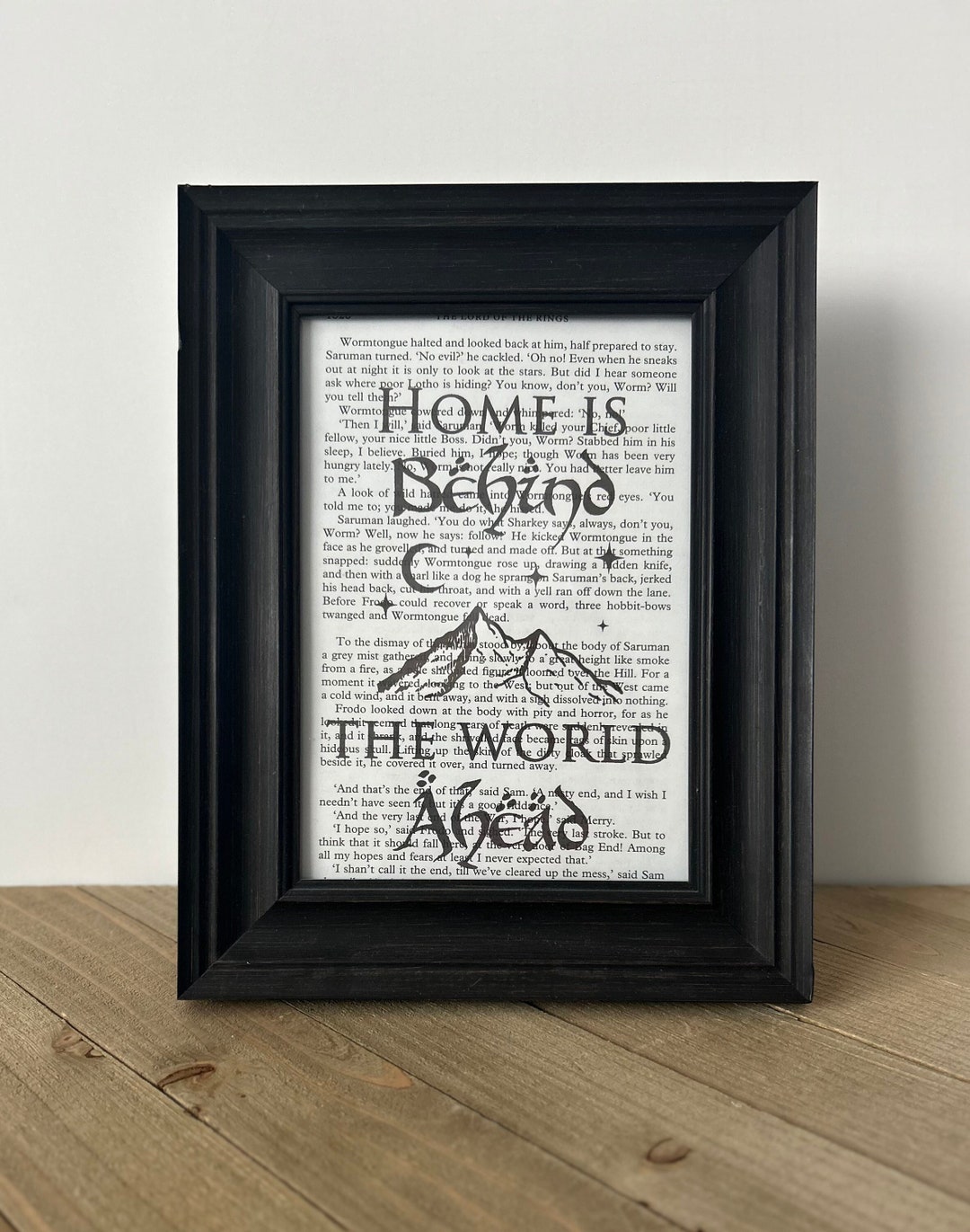 Home is Behind, the World Ahead Book Page Quote Art Print/ Wall Art ...