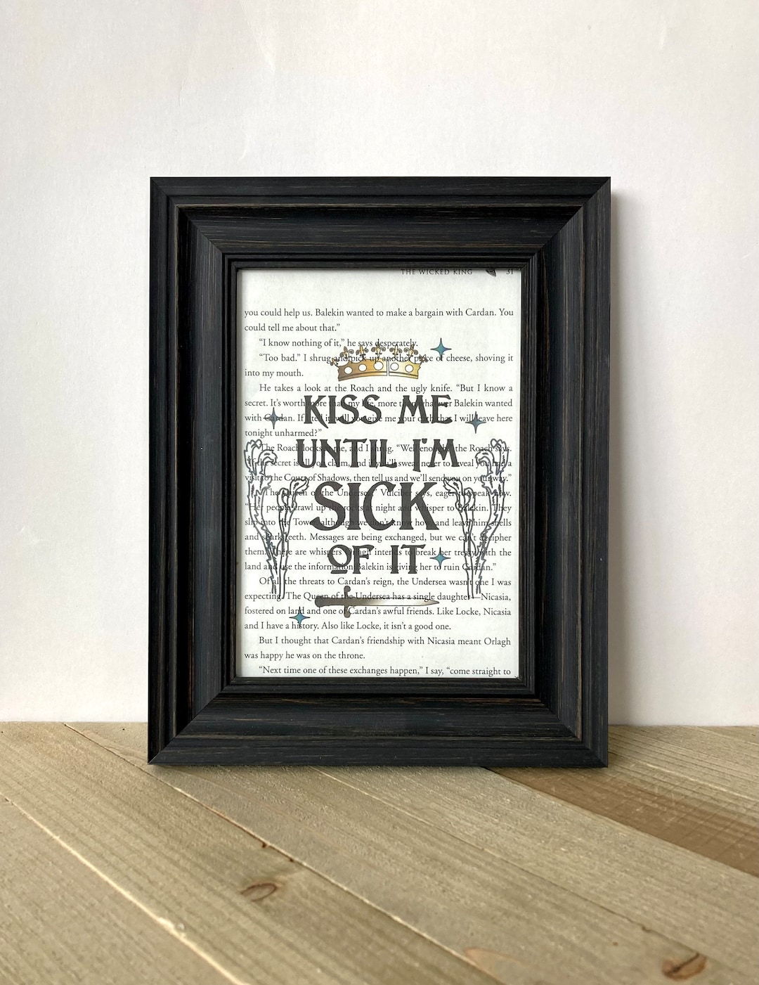 CP/FOTA "kiss Me Until I’m Sick of It" Book Page Quote Art Print/ Wall ...