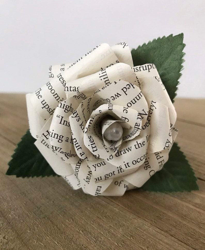 Book Page Paper Roses/ Storybook Wedding Bouquet/ Book Page - Etsy