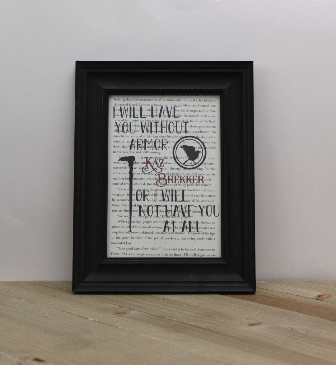 Soc "i Will Have You Without Armor" Book Page Quote Art Print/ Wall Art ...