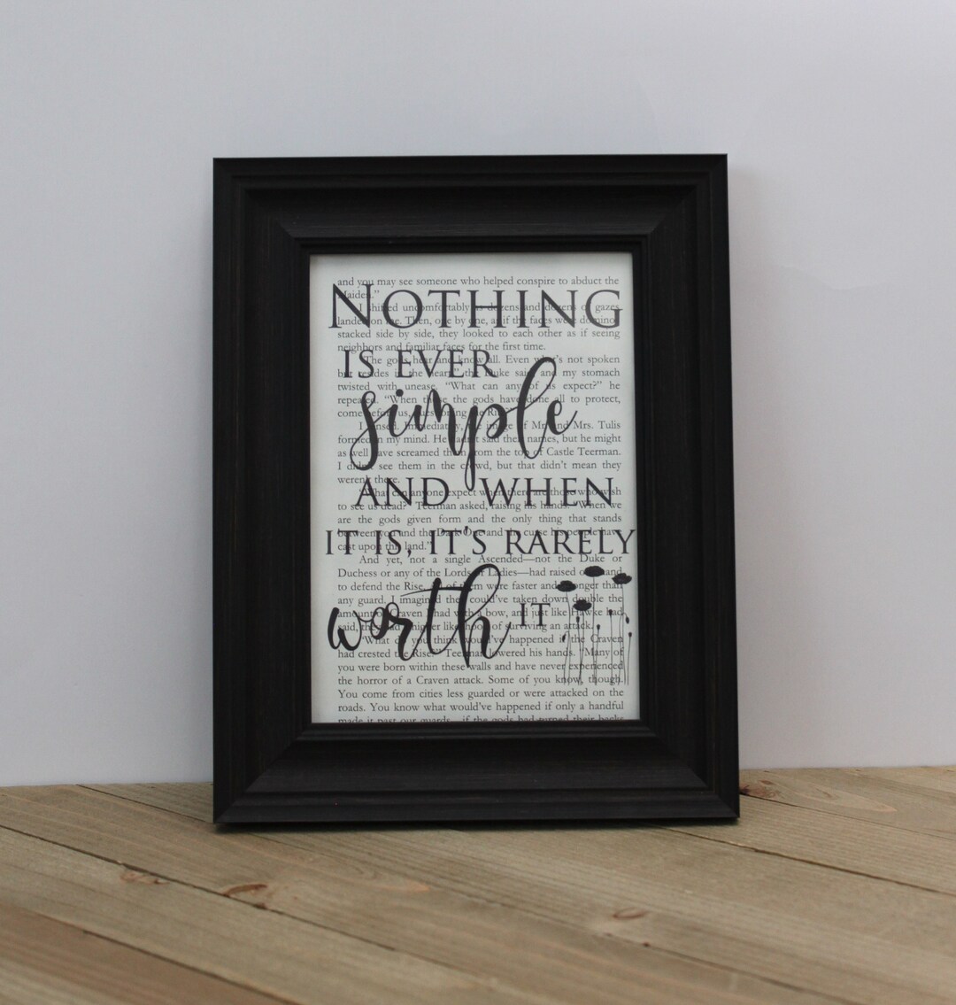 FBAA "Nothing is ever simple" Buch Seite Kunstdruck / Wandkunst ...