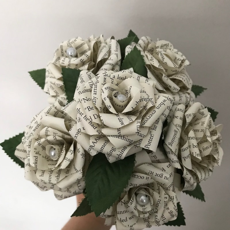 Book Page Bouquet - Etsy
