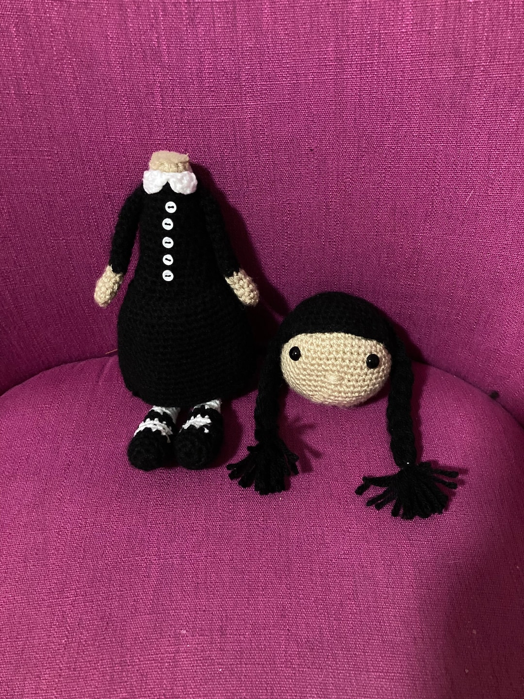 Wednesday Addams Headless Doll - Etsy