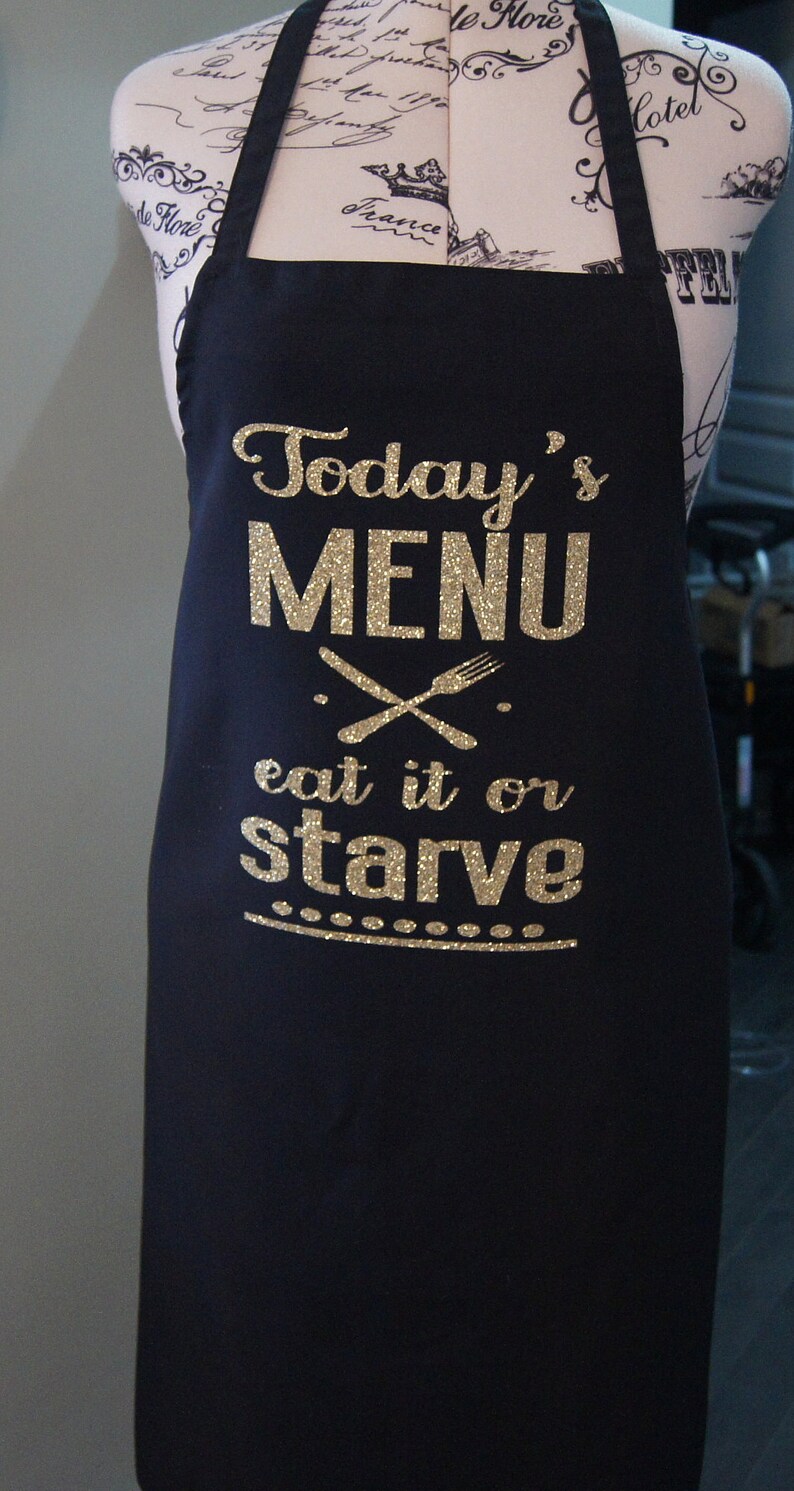 Aprons for women/ Funny Apron for women / Today's Menu Eat | Etsy