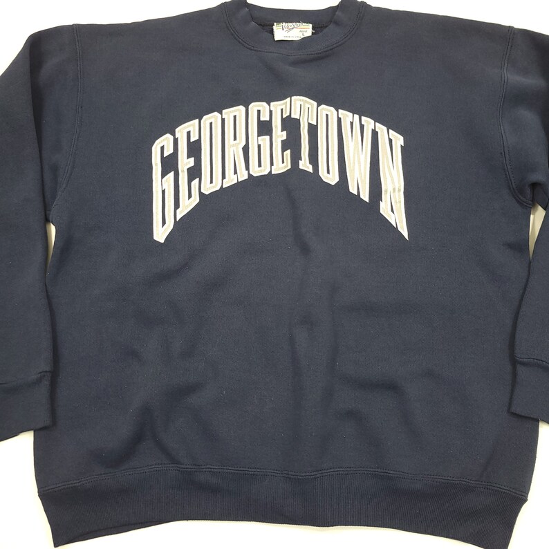 Vintage Georgetown Sweatshirt / 90s Streetwear / Georgetown Hoyas ...