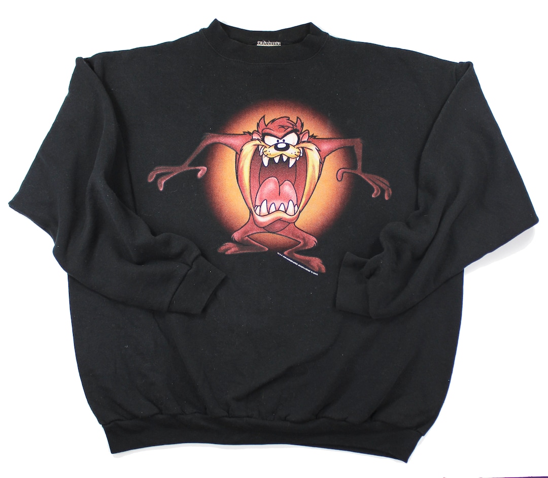 Vintage TAZ Sweatshirt / 90s Cartoon Shirt / Looney Tunes / Daffy Taz ...