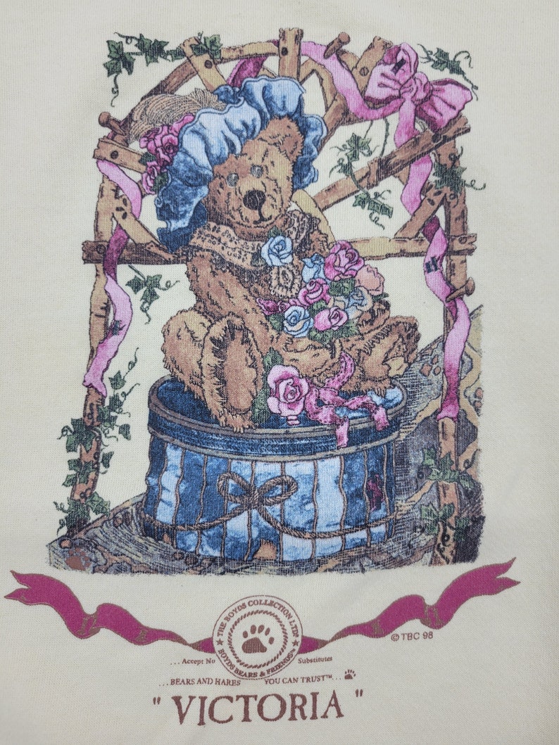 Vintage Boyd Collection Teddy Bear Sweatshirt / Victoria Teddy Bear ...