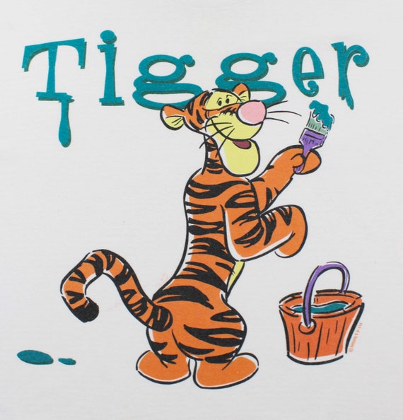 Vintage TIGGER cropped T-Shirt / 90s cartoon shirt / … - Gem